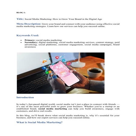 Best Social Media Marketing Services | Value4Brand | PPTX