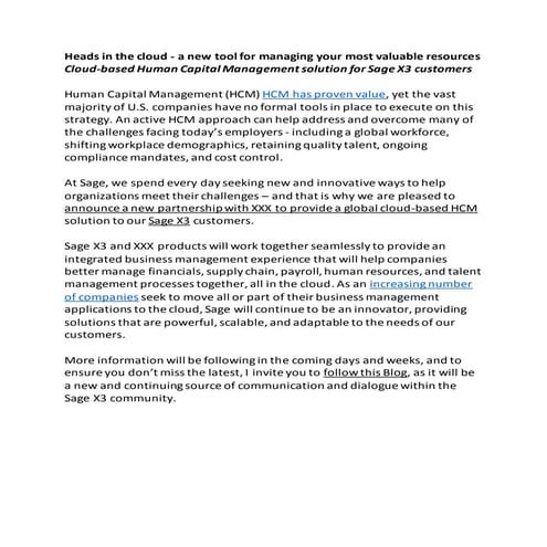 Sample Success Story/Case Study