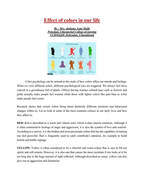 Lüscher color test | PPTX | Wellness | Healthy Living