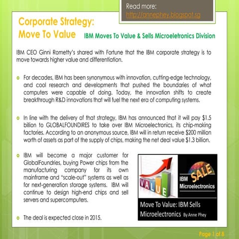 IBM Corporate Strategy: Move To Value - Divest To Invest | PPT