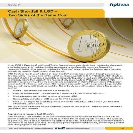 Cash Shortfall & LGD - Two Sides of the Same Coin | PDF