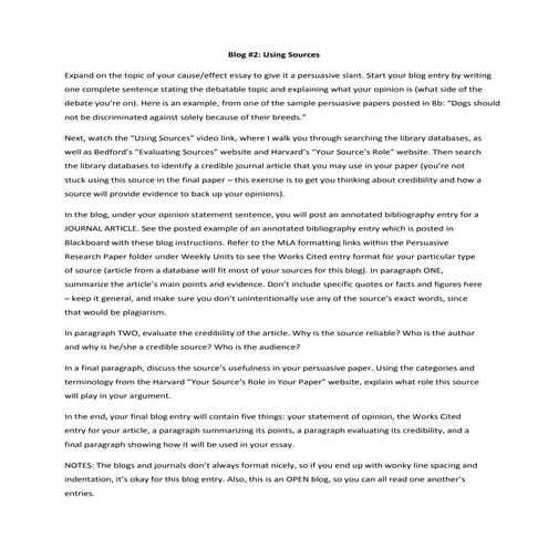 Blog2 usingsourcesinstructions | PDF