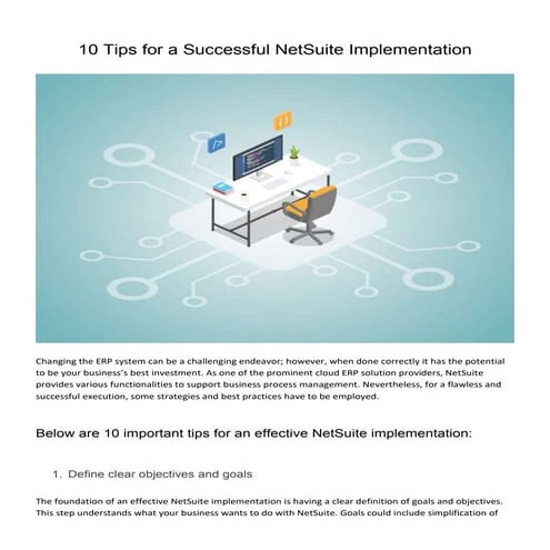 The Top 10 Tips for a Successful NetSuite Implementation | DOCX