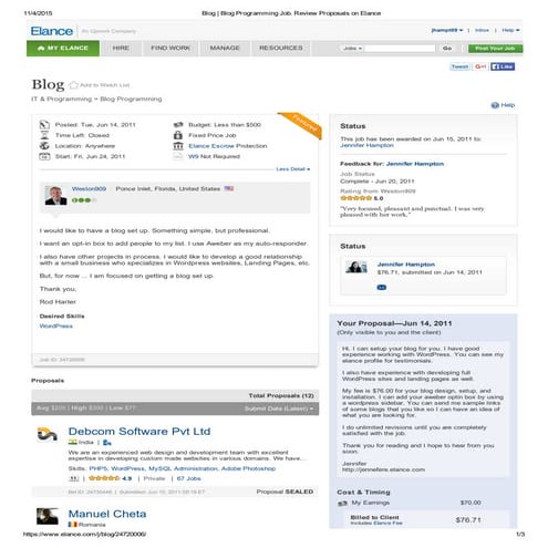 Blog blog programming job | PDF