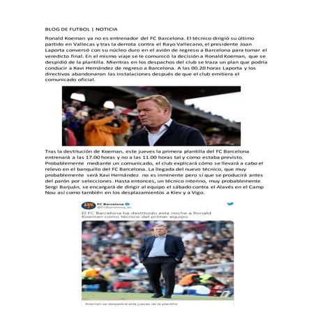 Blog de futbol NOTICIA E INFORMACION | PDF