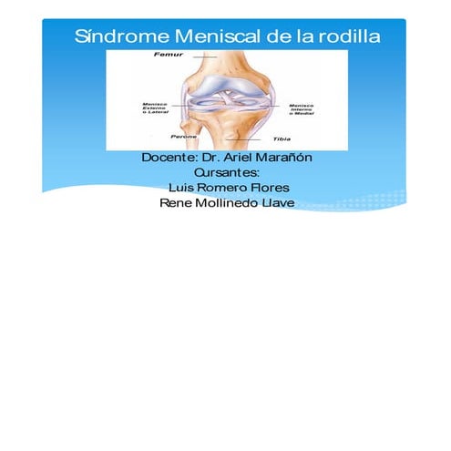 Lesiones_Meniscos.pptx y su clasificación | PPTX
