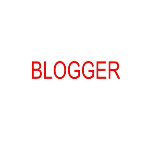 Blogger | ODP | Computing | Technology & Computing