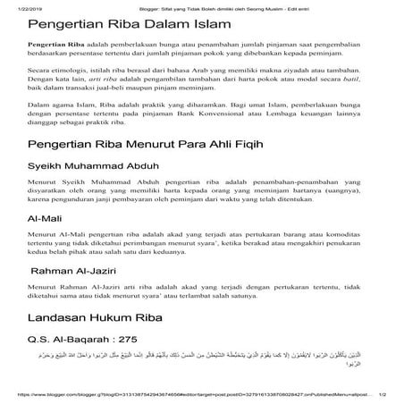Pengertian Riba dalam islam | PDF