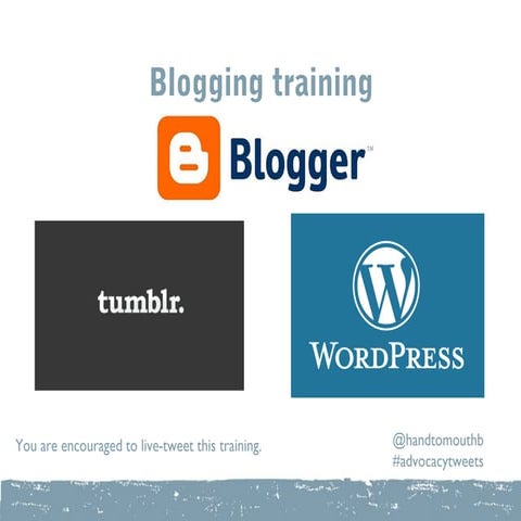 Blogger Training | PPT