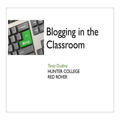 Blogging in the Classroom | PDF