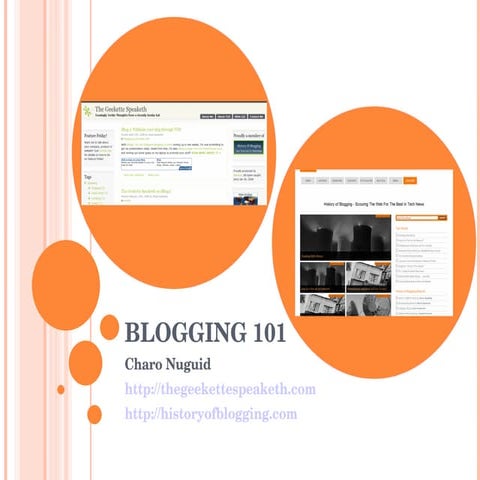 How to Blog (from a non-problogger point of view) | PPT