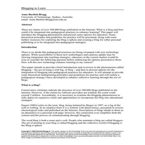 Blogging Rubric | PDF