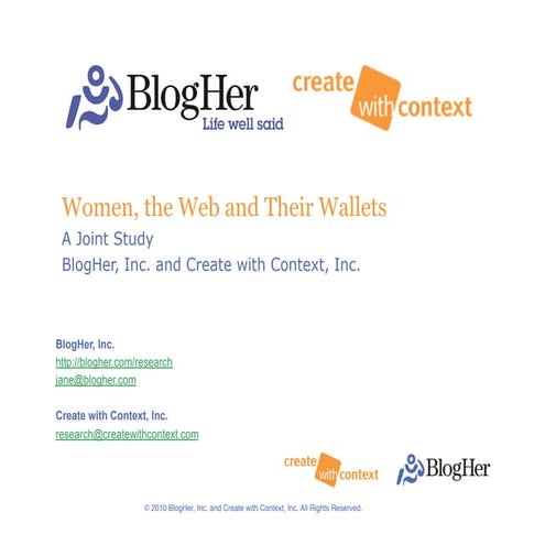 Women, the Web and their Wallet | PDF