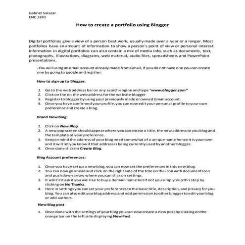 Blog instructions | PDF