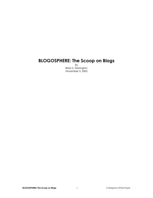 blogs.pptx BLOGS POWER POINT PRESENTATIO | PPT