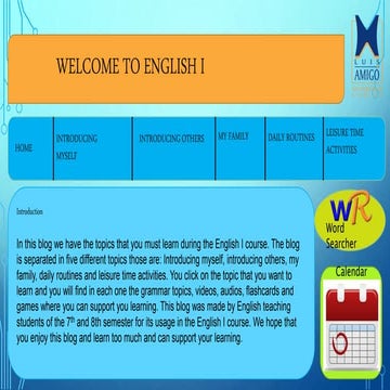 Blog's presentation | PPT