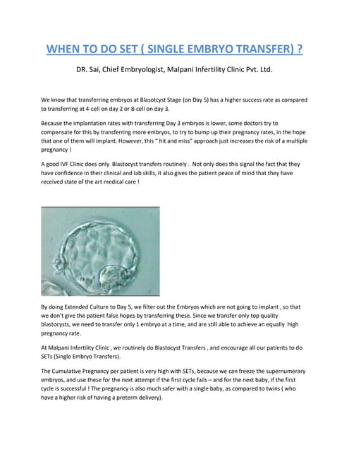 Laser Assisted Hatching | IVF | Fertility Specialists India | DOCX ...