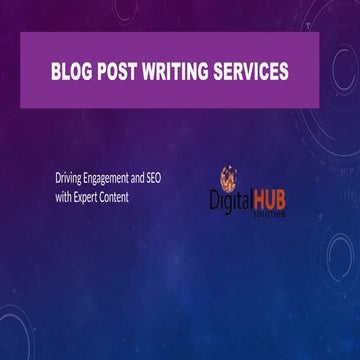 Blog Post Writing Services | SEO-Optimized & Engaging Content | PPTX