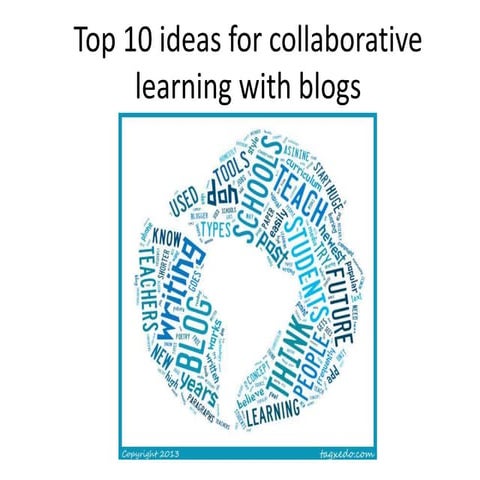 Using blogs for collaborative learning | PPTX