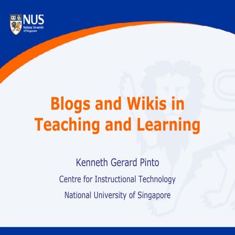 Blogs And Wikis In Teaching And Learning | PPT