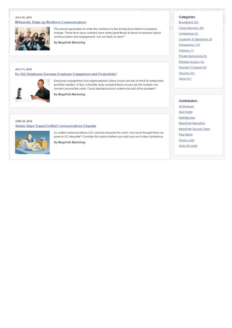 Integrated Marketing Example MegaPath One Unified Communications | PDF