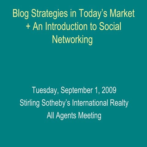 Blogs And Social Networking Strategies In Today’S Market | PPT