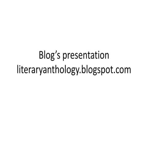 Blog’s presentation | PPT