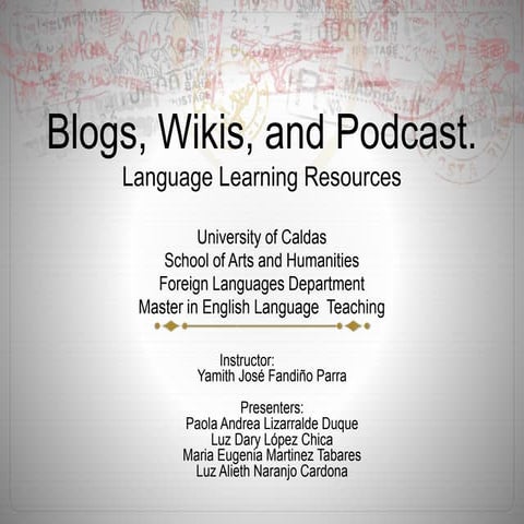 Blogs, wikis, and podcasts.slides | PPTX