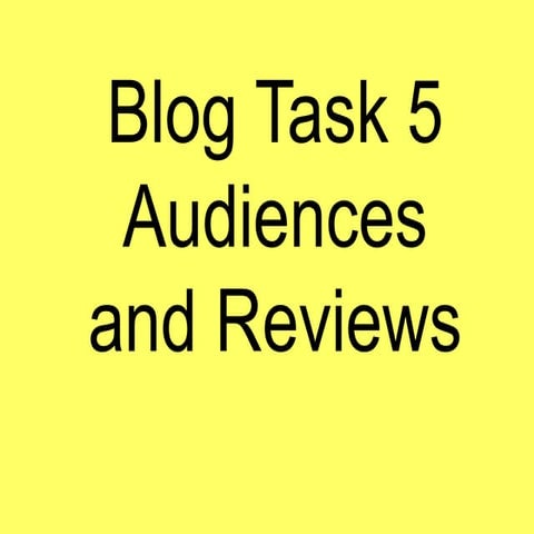 Audiences and Reviews | PPTX