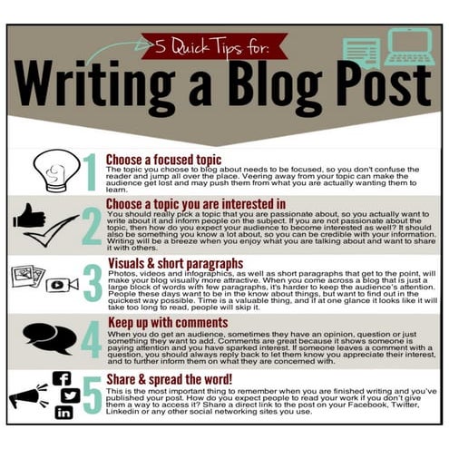 5 Tips for Writing a Blog Post | PDF | Social Networking | Internet