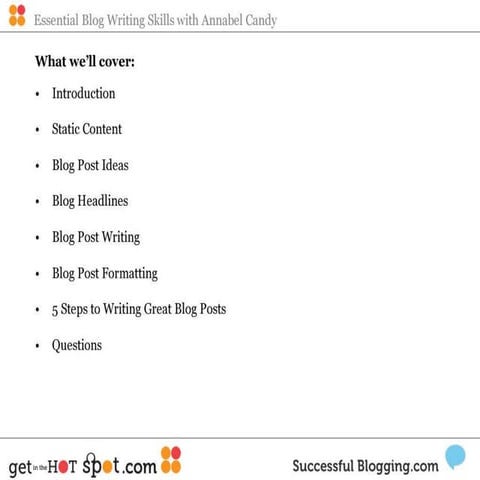 Blog writing skills | PPSX