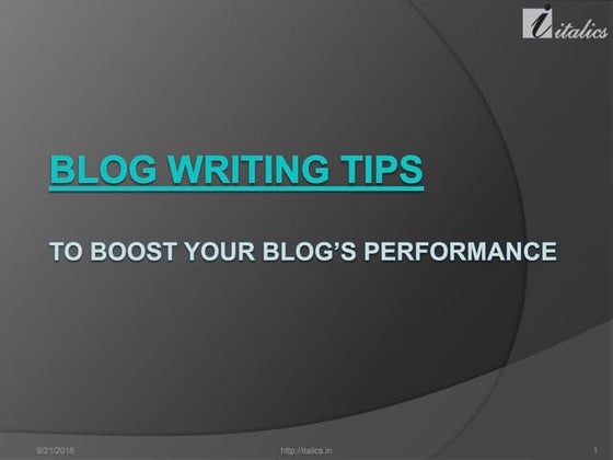 8 steps to better blog writing | PPTX | Publishing Industry | Industries