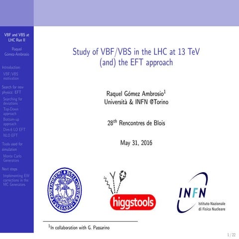 VBF and Vector Boson Scattering at 13 TeV, the EFT approach | PDF