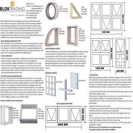 Blok window data sheet | PPT