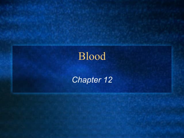 Introduction to hematology | PPT