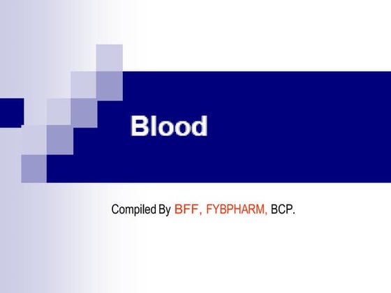 Blood anatomy | PPTX