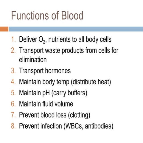 Anatomy & Physiology Lecture Notes - Blood | PPT