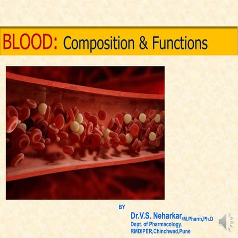 Blood...Composition & Functions......... | PPT