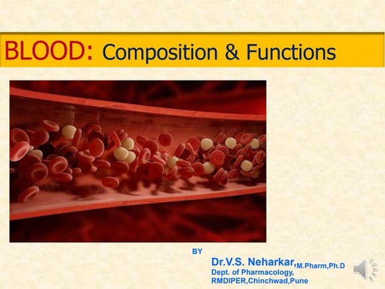 Blood chemistry | PPT