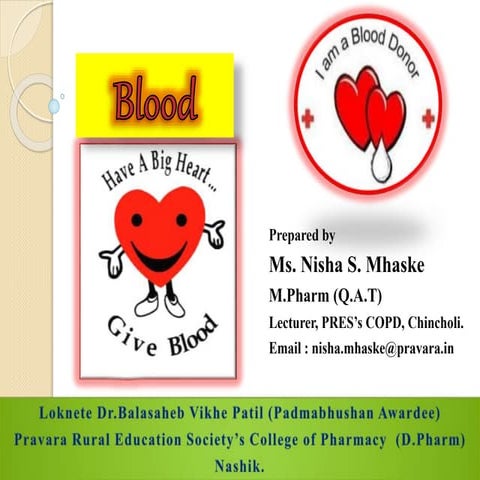 Anatomy & Physiology Lecture Notes - Blood | PPT
