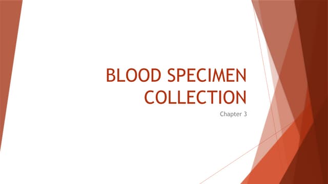 Blood sample collection | PDF