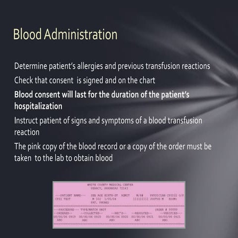 Blood transfusion checklist sania | DOCX