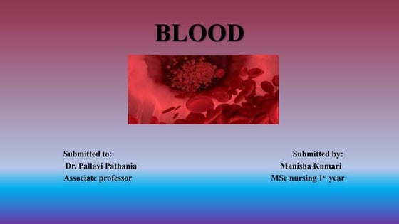 Ppt Blood Physiology Powerpoint Presentation Free KS2 PowerPoint