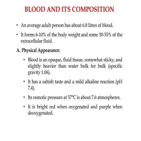 blood and its composition.pdf | Blood Disorders | Diseases and Conditions