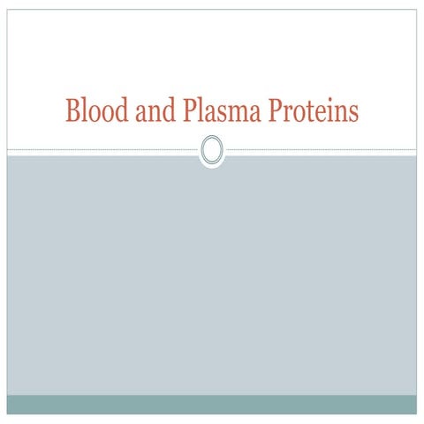 blood and plasma proteins.pdfhdrhrshrhrh | PDF