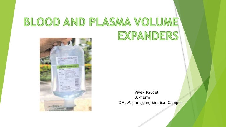 Blood and plasma volume expanders