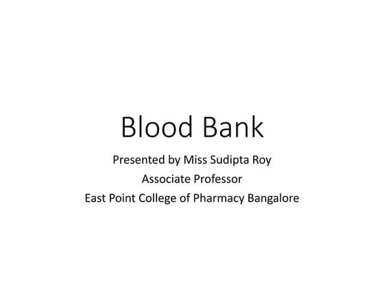 Blood bank report | PDF
