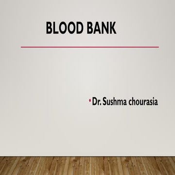 blood bank part1 lecture for MBBS students. | PPTX
