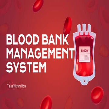Blood Bank Management App. | PPTX