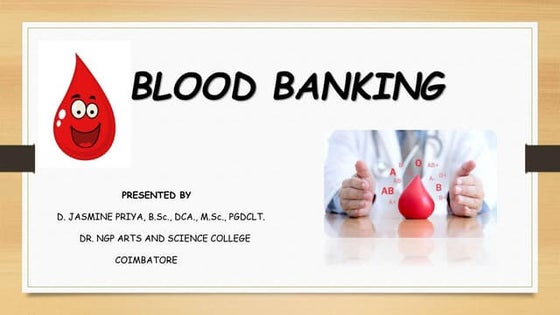Blood bank report | DOCX